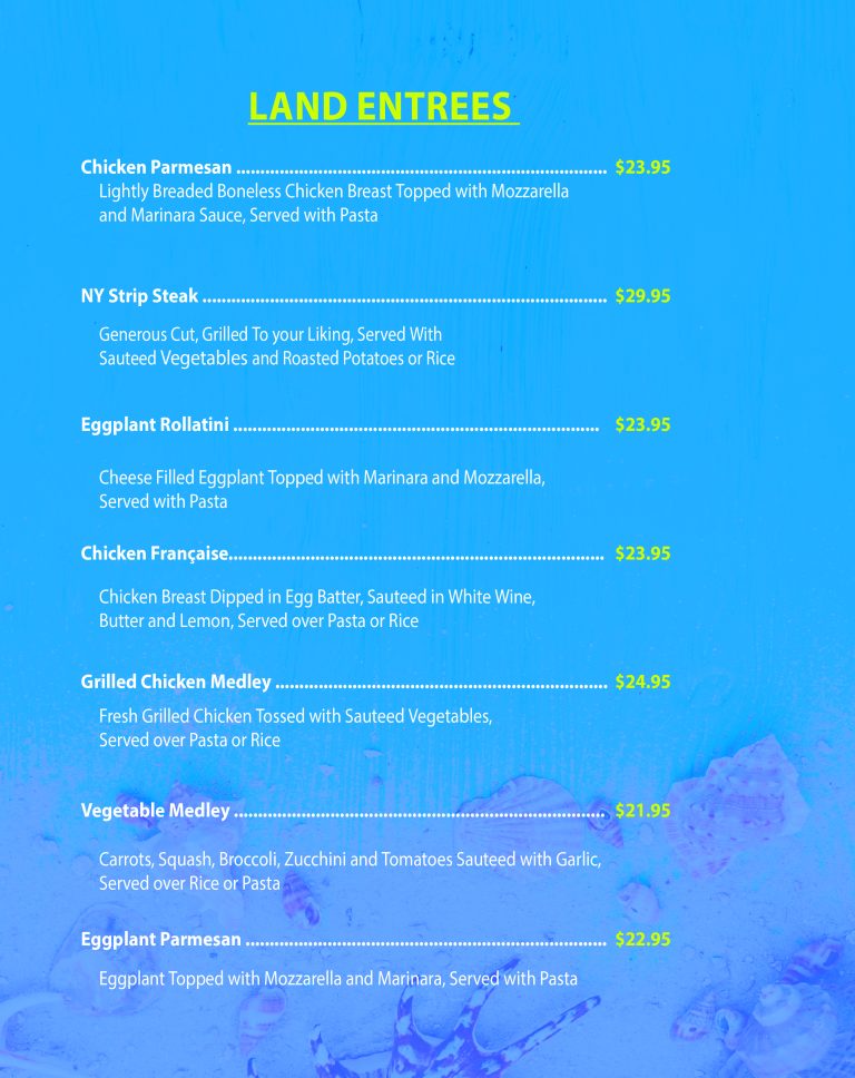 Menu – Mermaids Restaurant